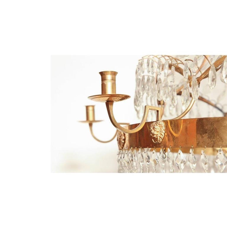 Swedish Crystal Chandelier For Sale at 1stDibs