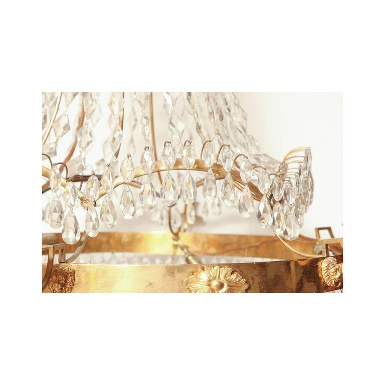 Swedish Crystal Chandelier For Sale at 1stDibs