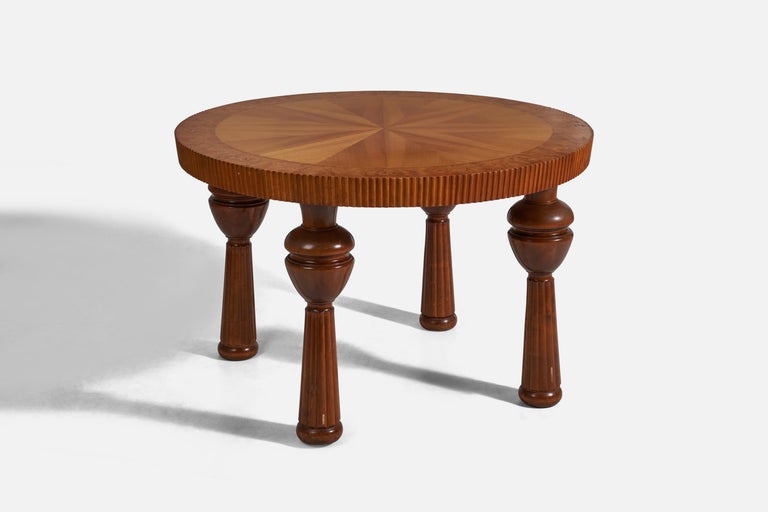 Swedish Designer, Coffee or Side Table, Wood, Sweden, 1940s For Sale at ...