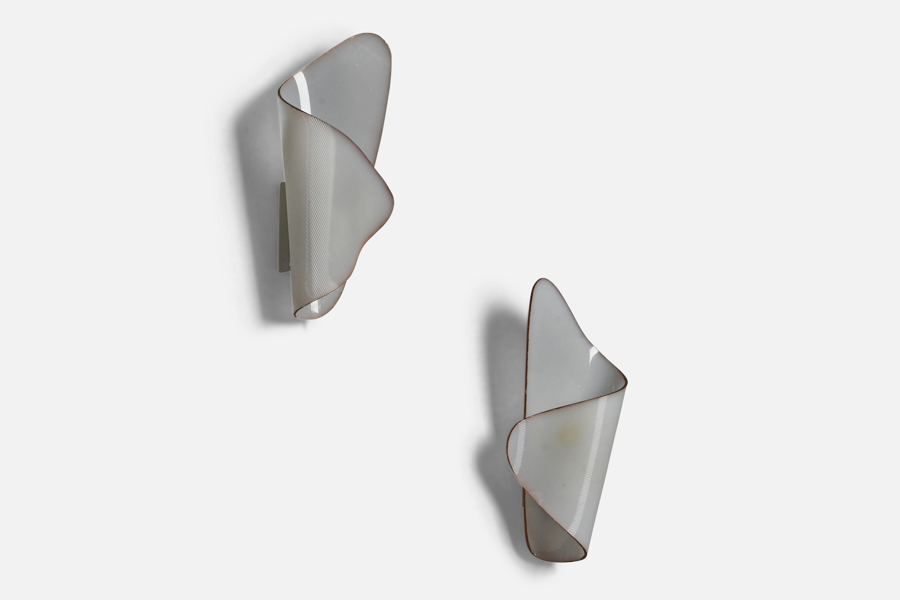 Swedish Designer, Freeform Wall Lights, Acrylic, Sweden, 1950s For Sale ...