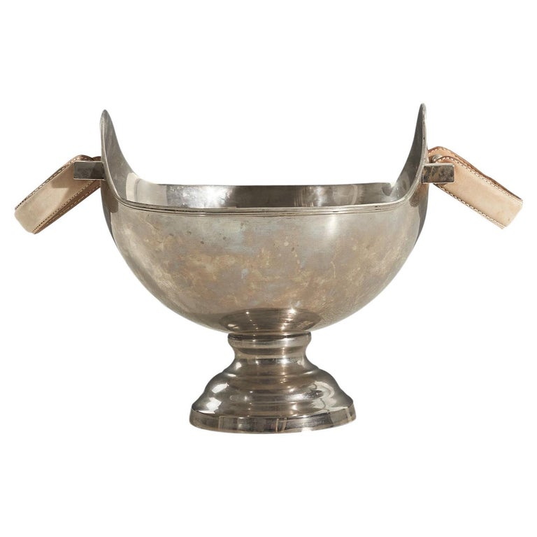 Swedish Designer, Ice Bucket, Metal, Leather, Sweden, 1940s For Sale at ...