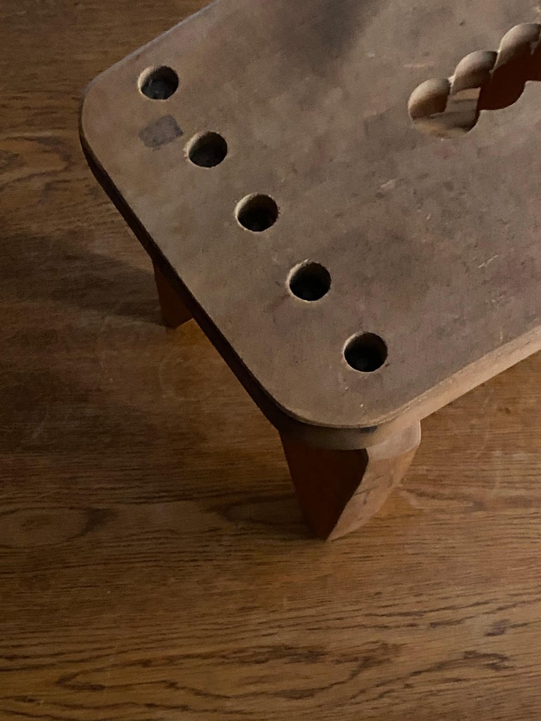 Swedish Designer, Minimalist Sauna Stool, Solid Pine, Sweden, 1950s For ...