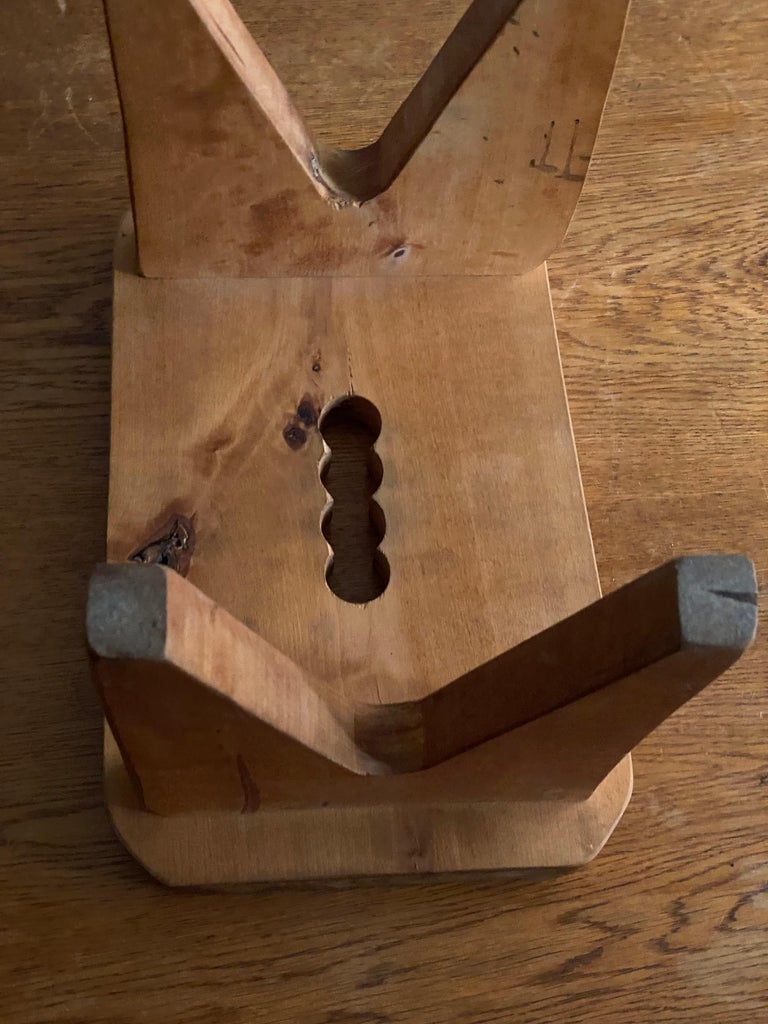 Swedish Designer, Minimalist Sauna Stool, Solid Pine, Sweden, 1950s For ...