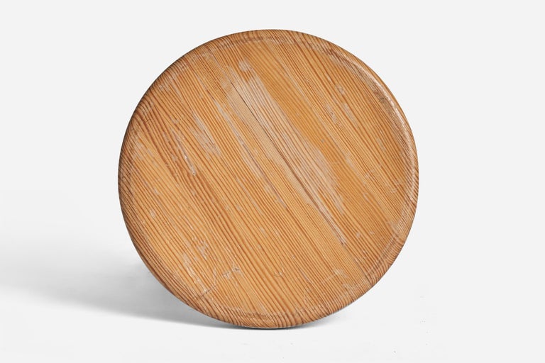 Swedish Designer, Minimalist Studio Stools, Solid Pine, Sweden, 1960s ...