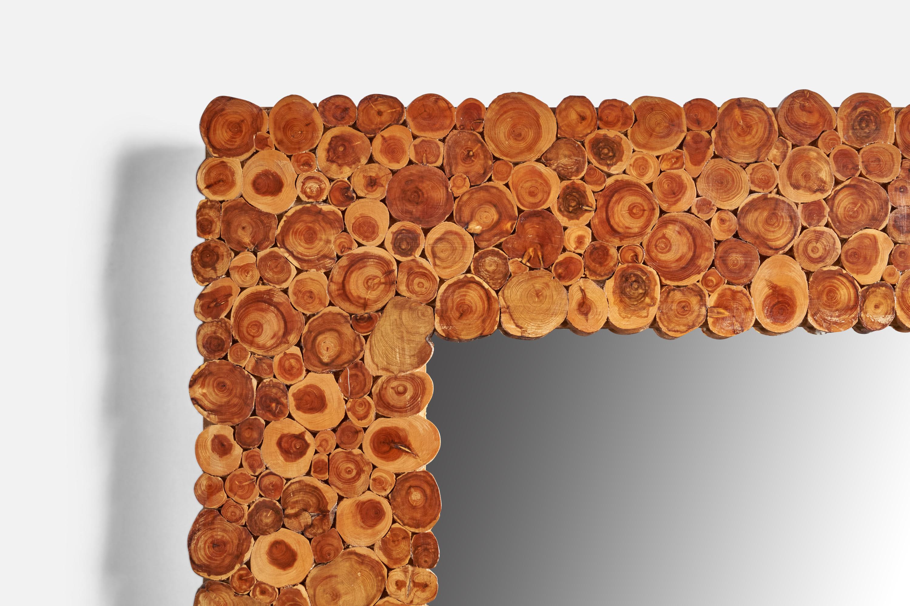 Swedish Designer, Mirror, Wood, Sweden, 1970s For Sale at 1stDibs