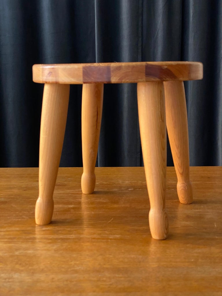 Swedish Designer, Organic Sauna Stool, Sculpted Pine, 1970s, Sweden at ...