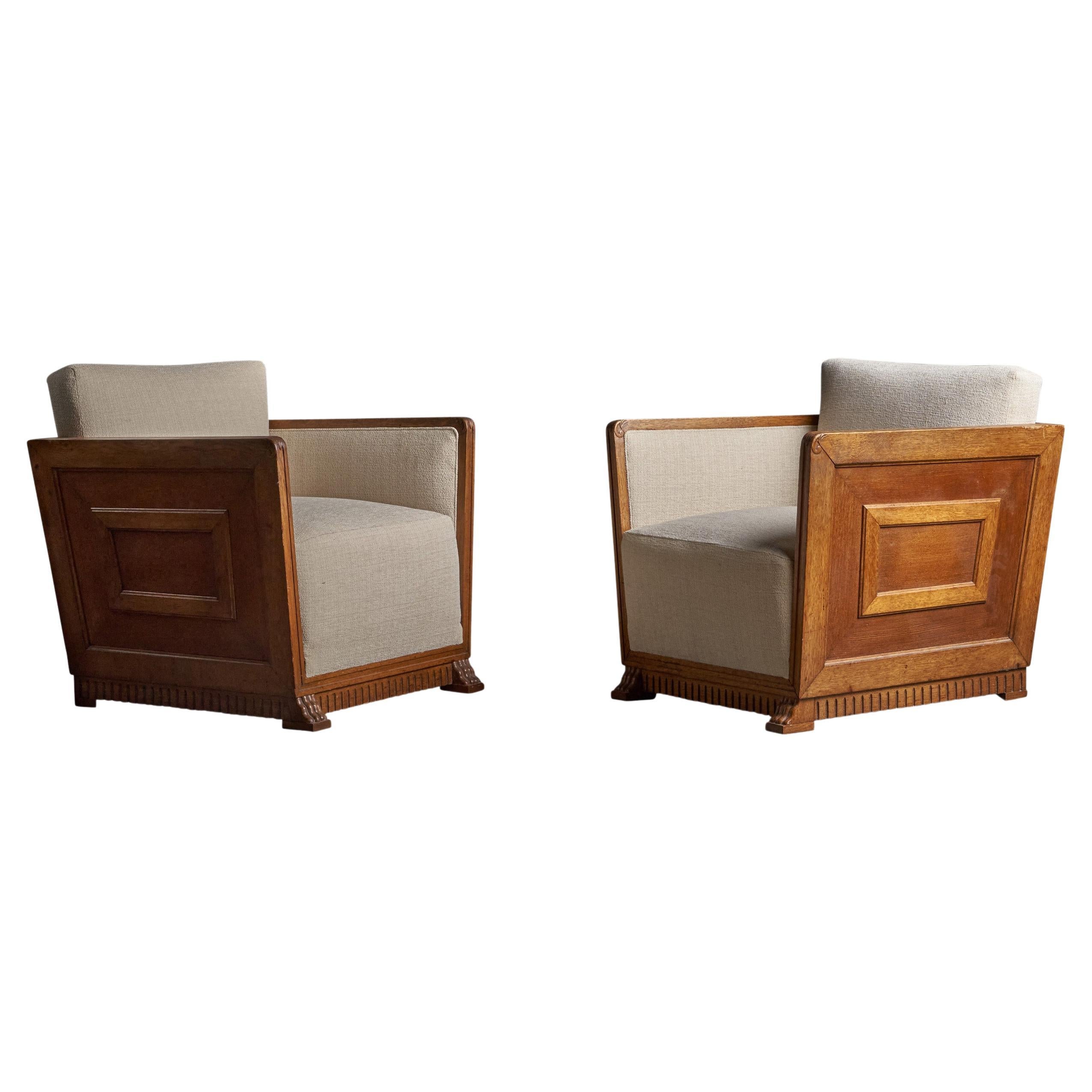 Pair of Swedish Grace Lounge Chairs at 1stDibs