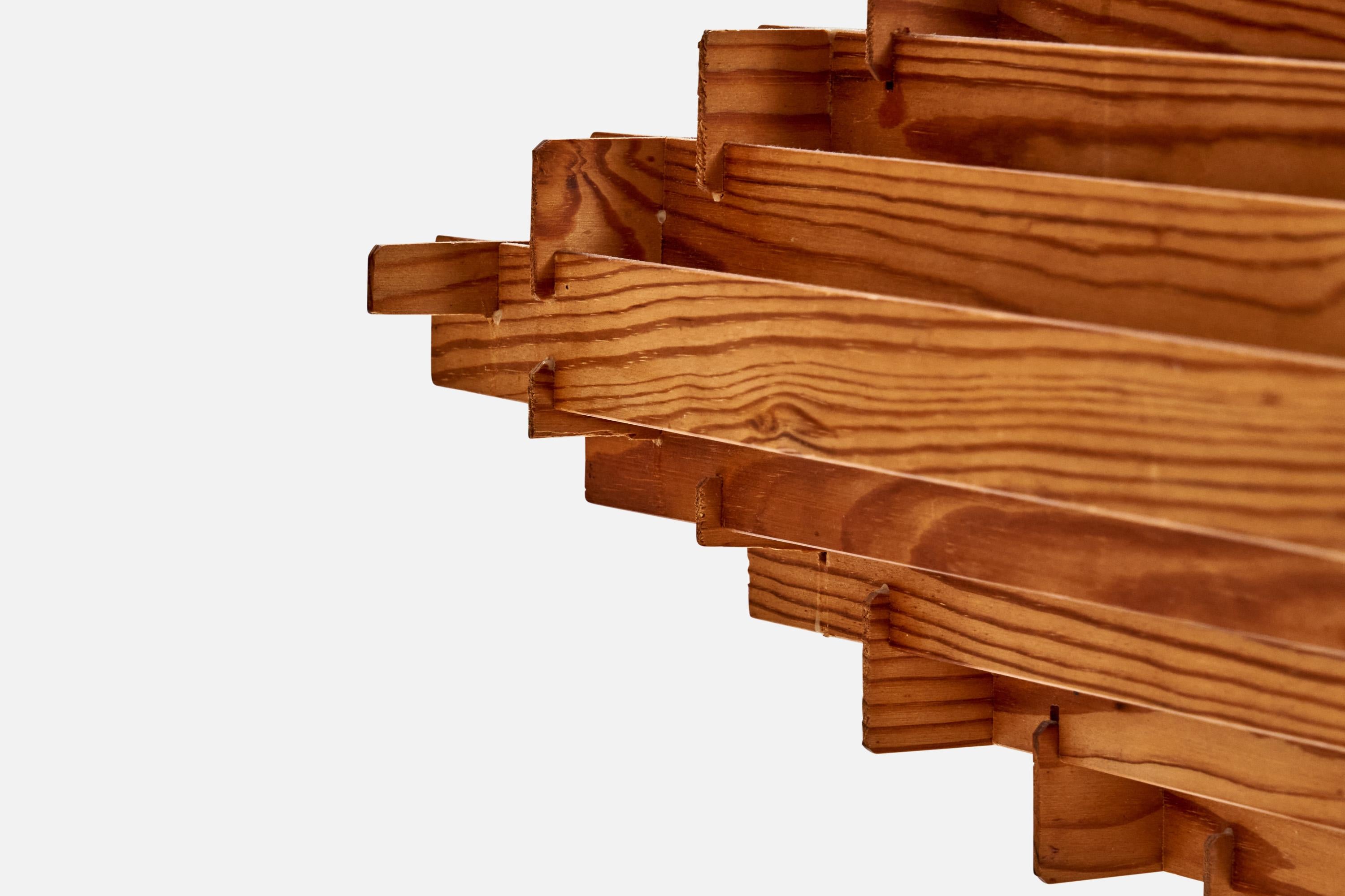 Swedish Designer, Pendant, Pine, Sweden, 1960s For Sale at 1stDibs