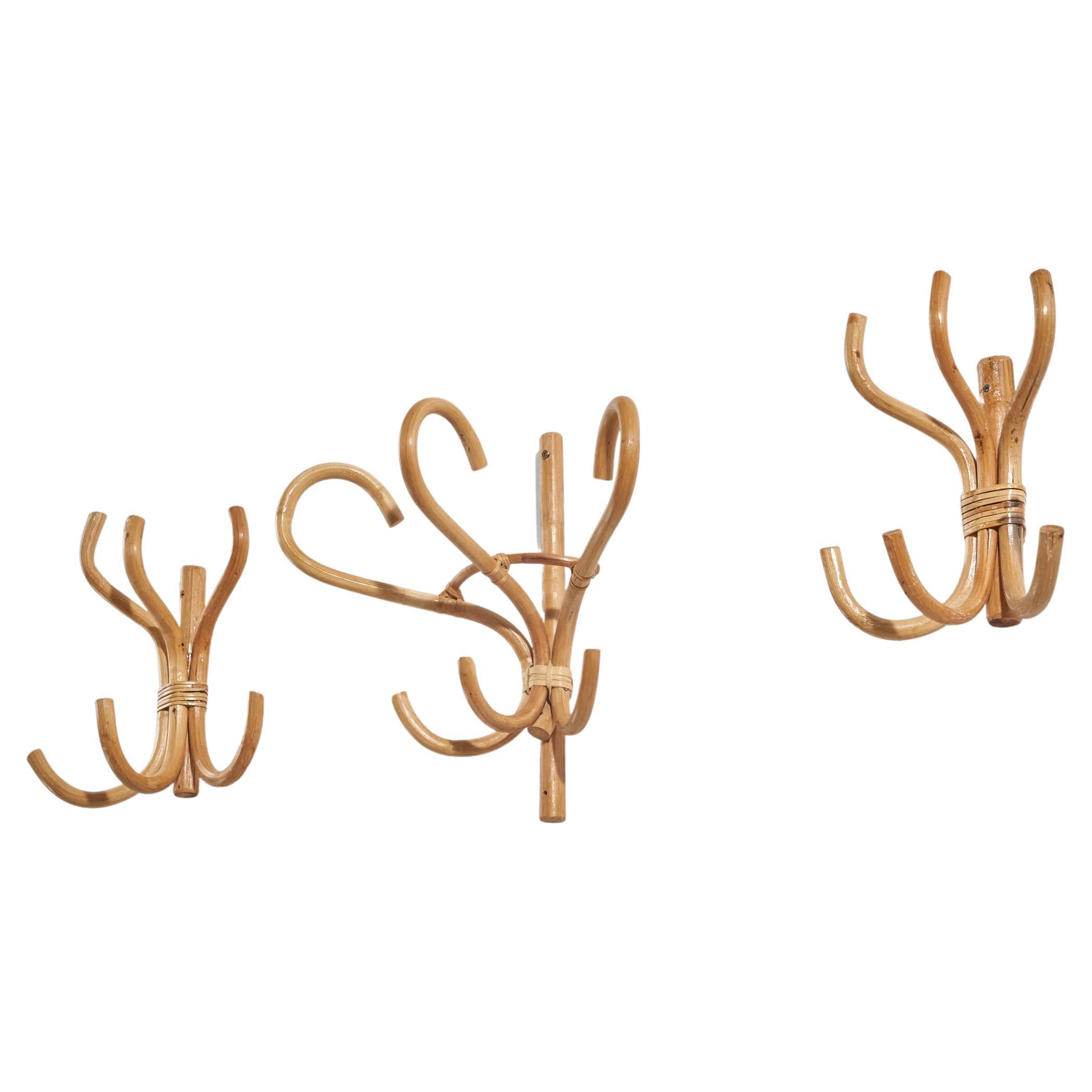 Swedish Designer, Coat Hangers, Bamboo, Rattan, Sweden, 1960s For Sale ...