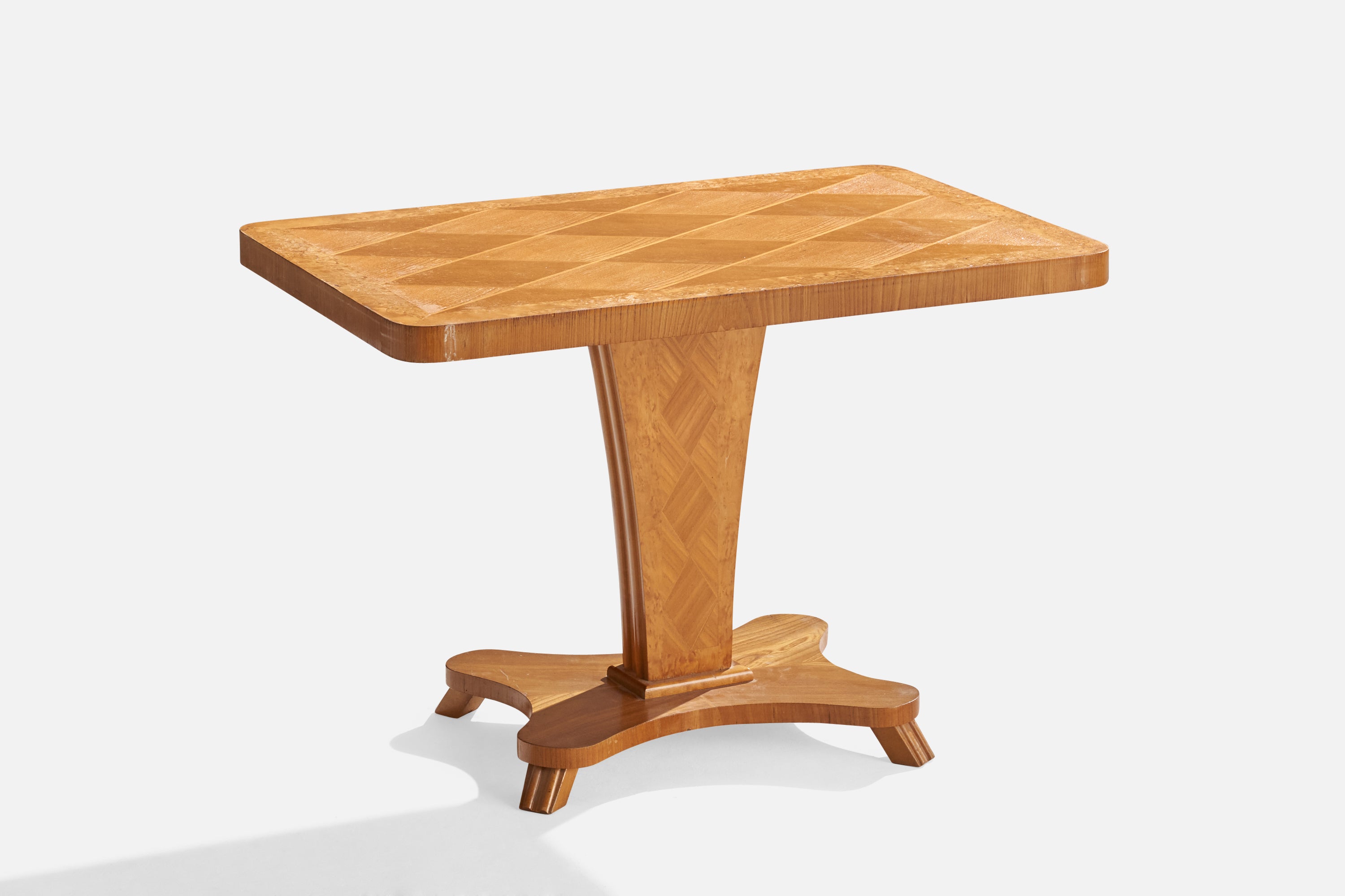 Swedish Designer, Side Table, Birch, Elm, Sweden, 1930s For Sale at 1stDibs