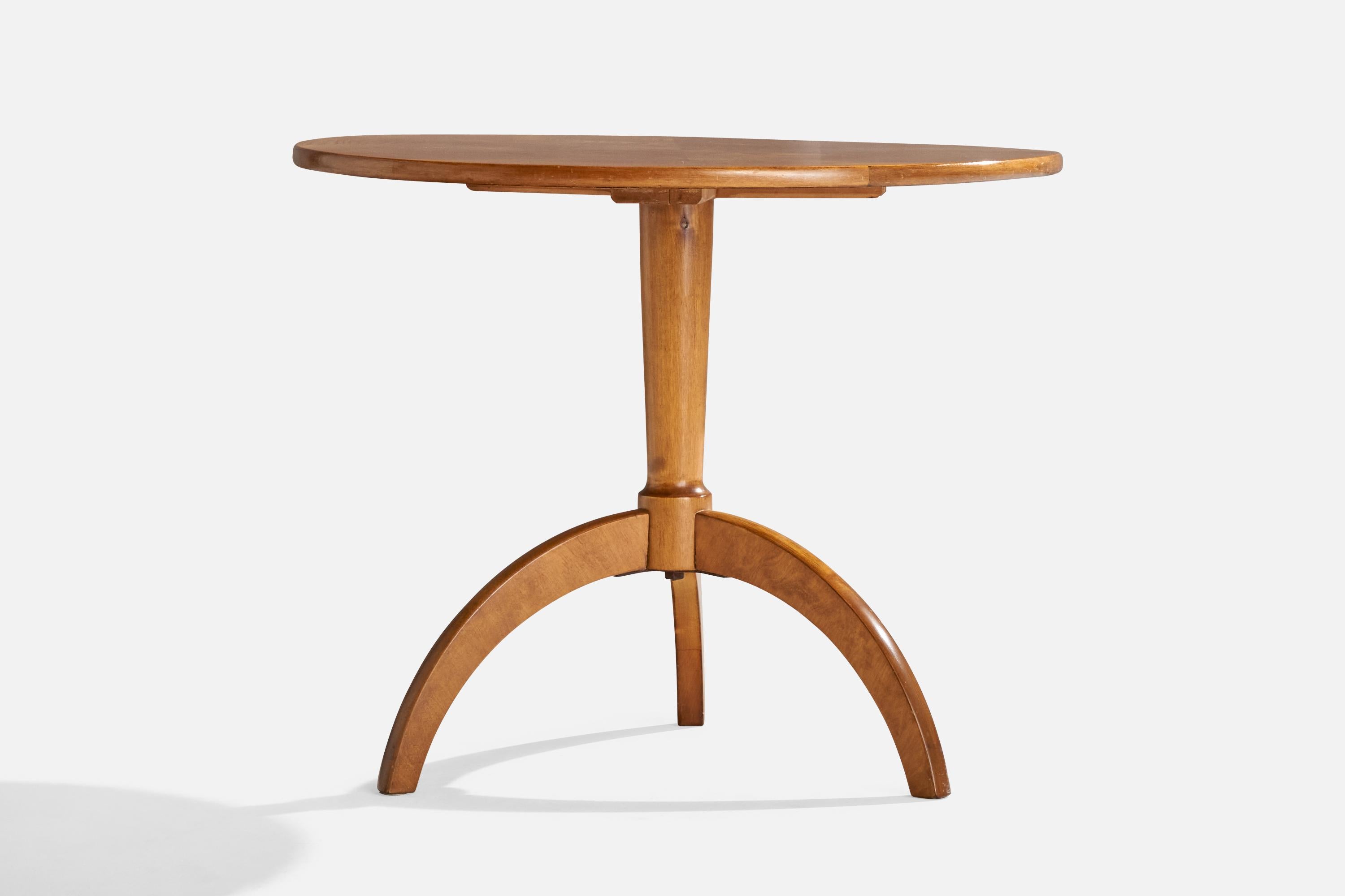 Swedish Designer, Side Table, Wood, Sweden, 1930s For Sale at 1stDibs