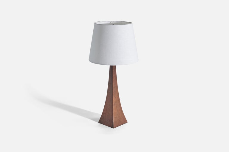Swedish Designer, Sizeable Table Lamps, Stained Oak, Sweden, 1950s For ...