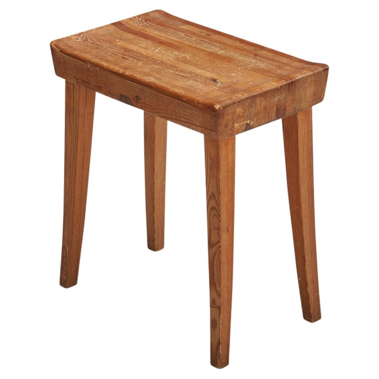 Swedish Designer, Stool, Pine, Sweden, 1940s For Sale at 1stDibs