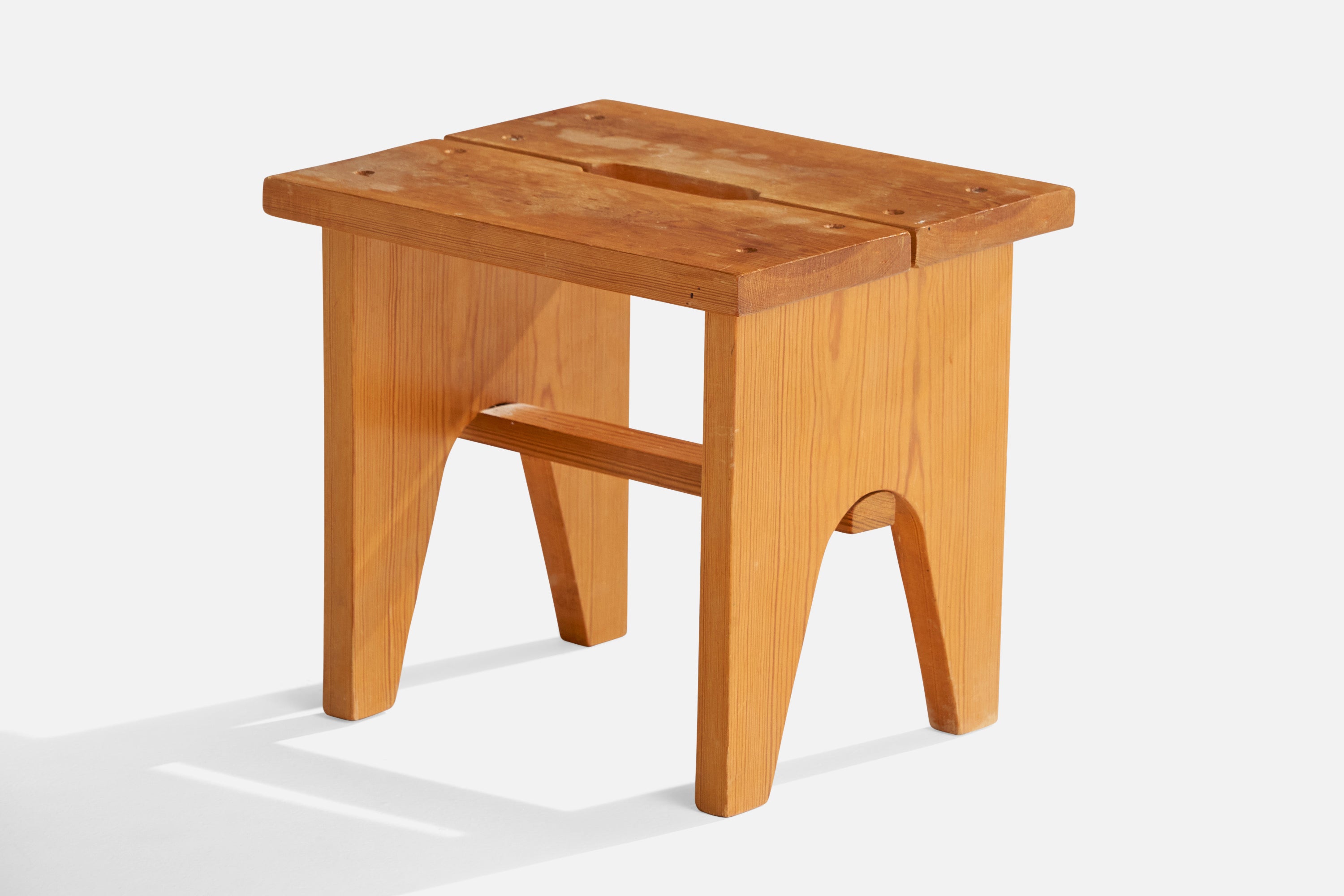 Swedish Designer, Stool, Pine, Sweden, 1970s For Sale at 1stDibs