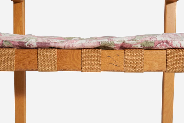 Swedish Designer, Stool, Wood, Fabric, Webbing, Sweden, C. 1960s For ...