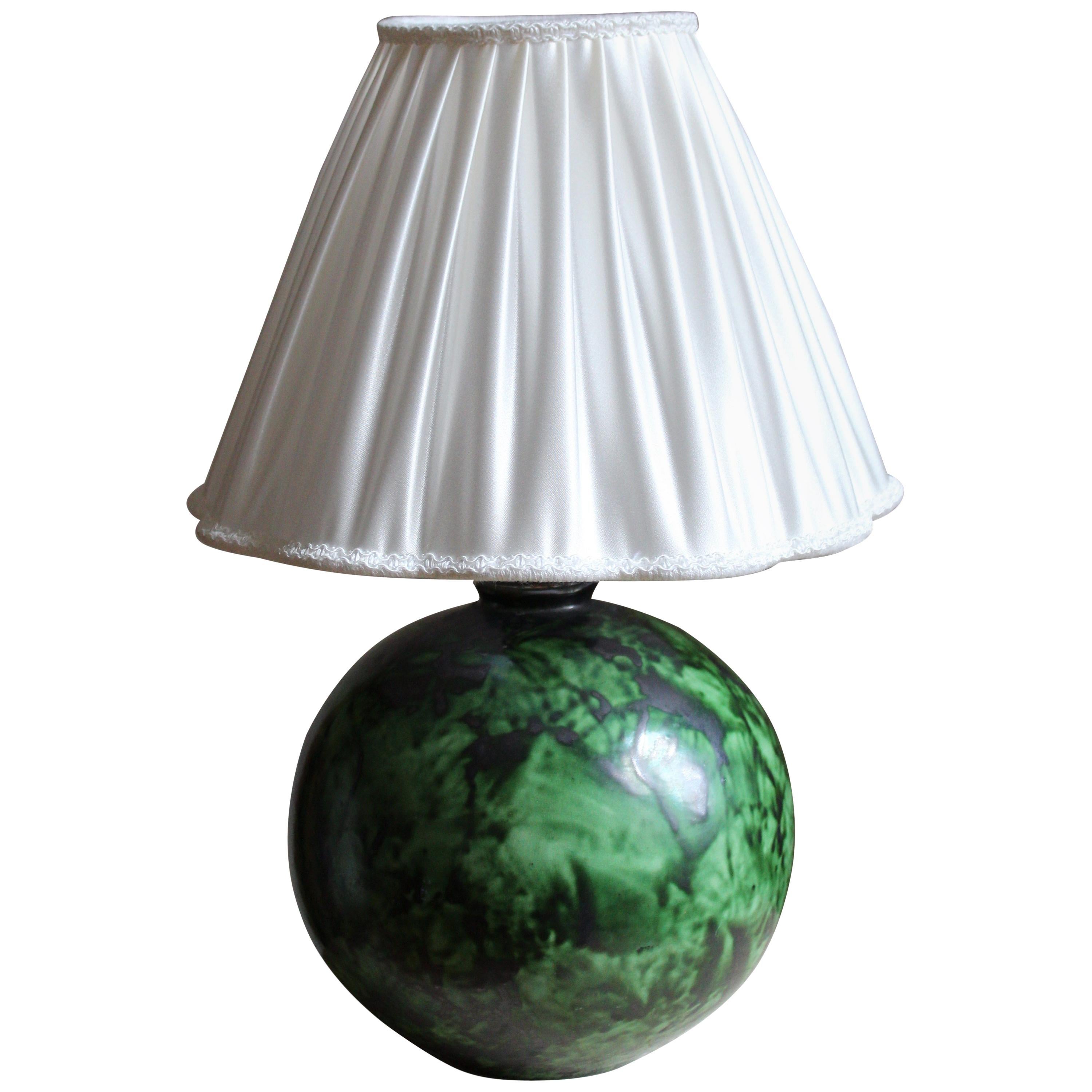 Martin Flodén, Table Lamp, Blue Stoneware, Artist's Studio Arvika ...