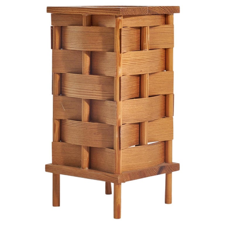Swedish Designer, Table Lamp, Pine, Moulded Pine Veneer, Sweden, 1970s ...