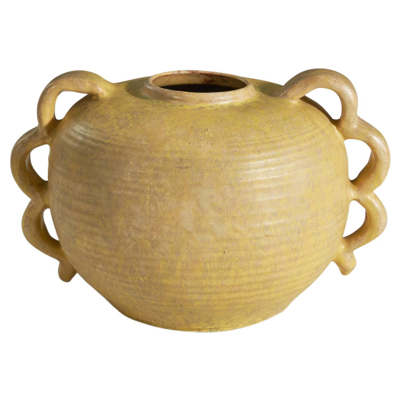 Hildur Haggård, Sizable Vase, Earthenware, Artists Studio, Sweden, c ...