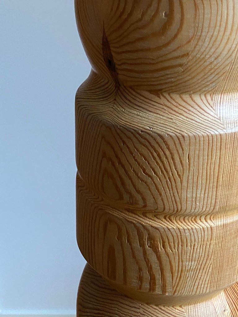 Swedish Designer, Very Large Minimalist Table Lamp, Solid Pine, Sweden ...
