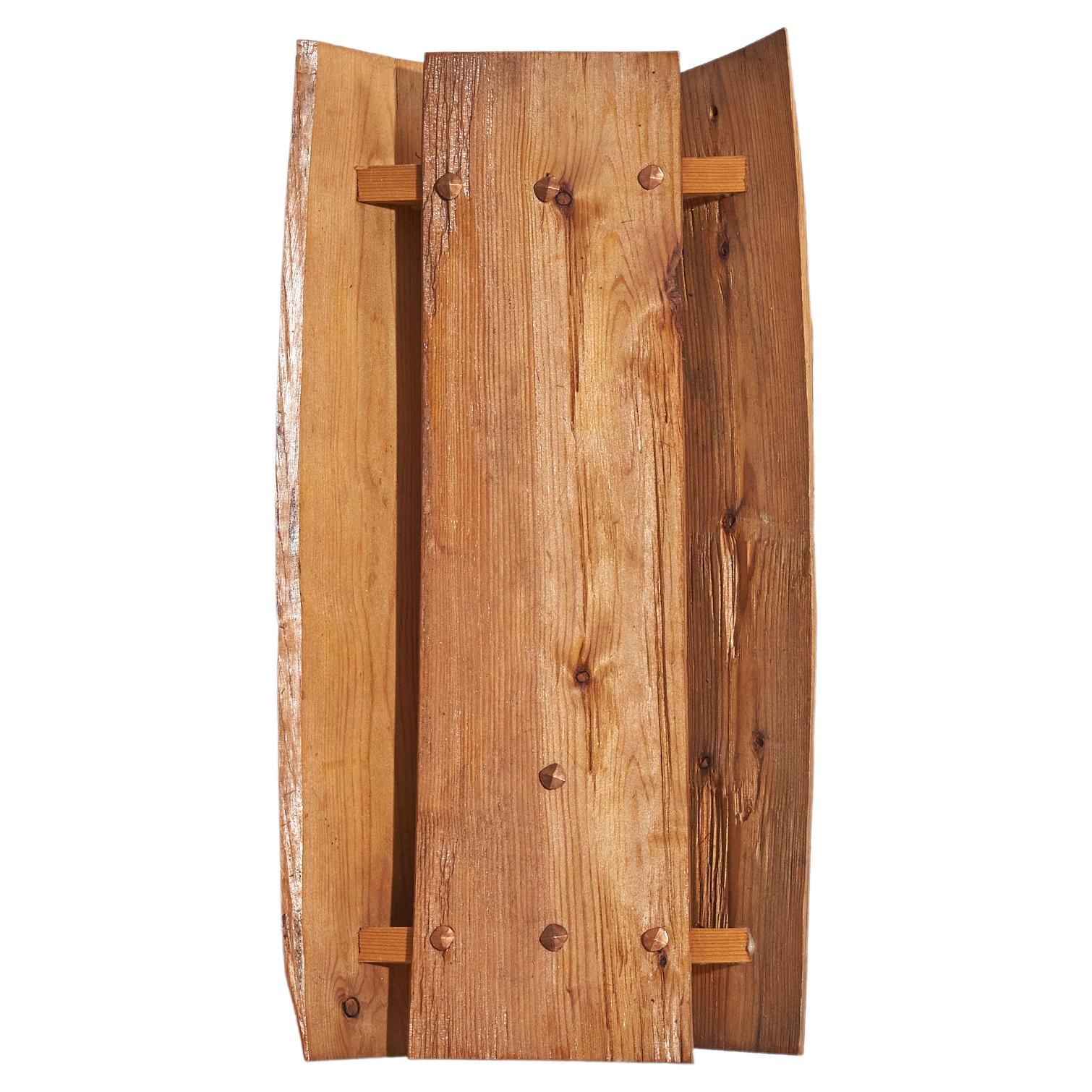 Swedish Designer, Wall Light, Wood, Sweden, 1970s For Sale at 1stDibs