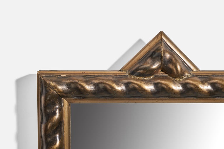 Swedish Designer, Wall Mirror, Gilt Wood, Mirror, Sweden, 1940s For ...