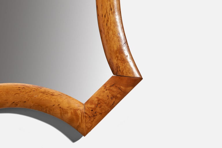 Swedish Designer, Wall Mirror, Masur Birch, Mirror Glass, Sweden, 1930s ...