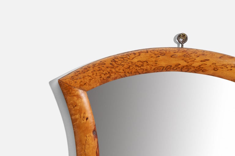 Swedish Designer, Wall Mirror, Masur Birch, Mirror Glass, Sweden, 1930s ...