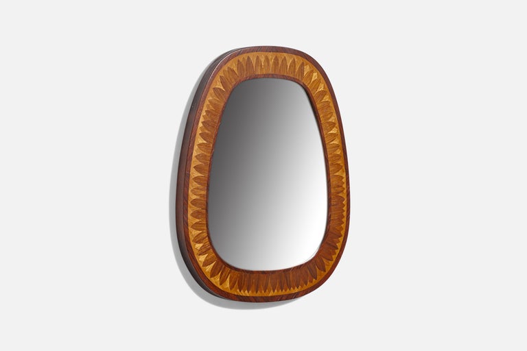 Swedish Designer, Wall Mirror, Wooden Inlays, Sweden, 1930s For Sale at ...