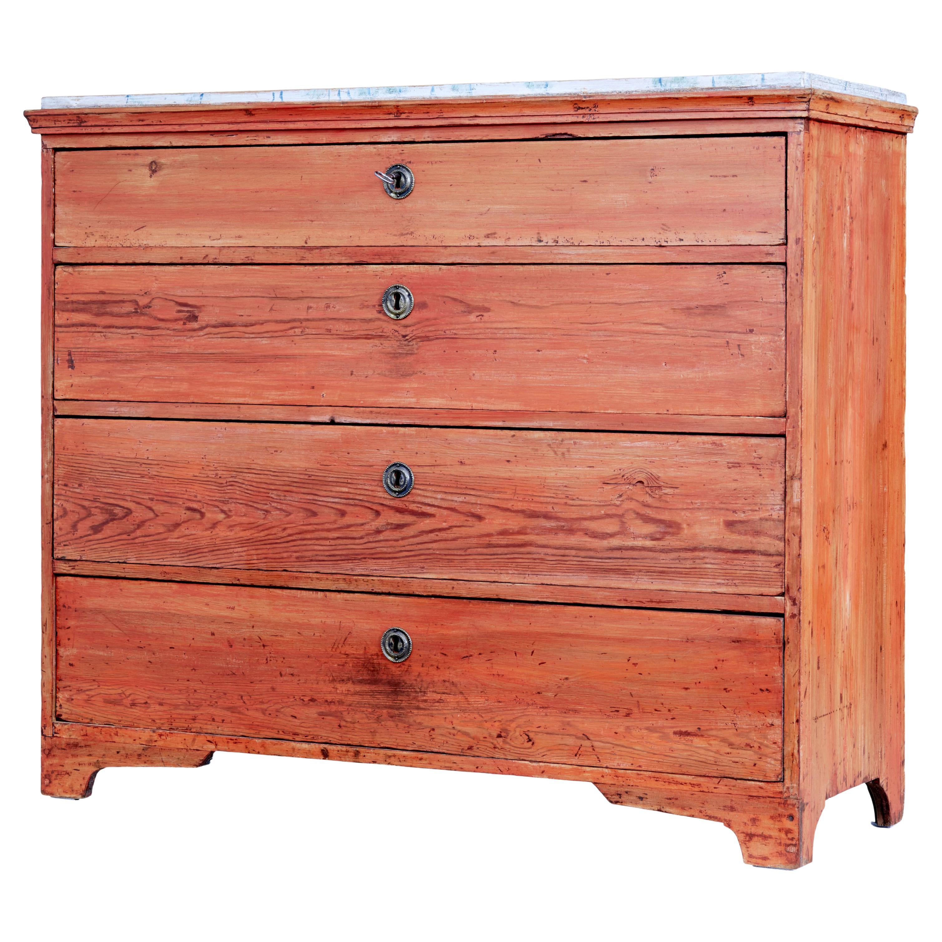 Pair of 19th century painted pine Swedish chest of drawers For Sale at ...