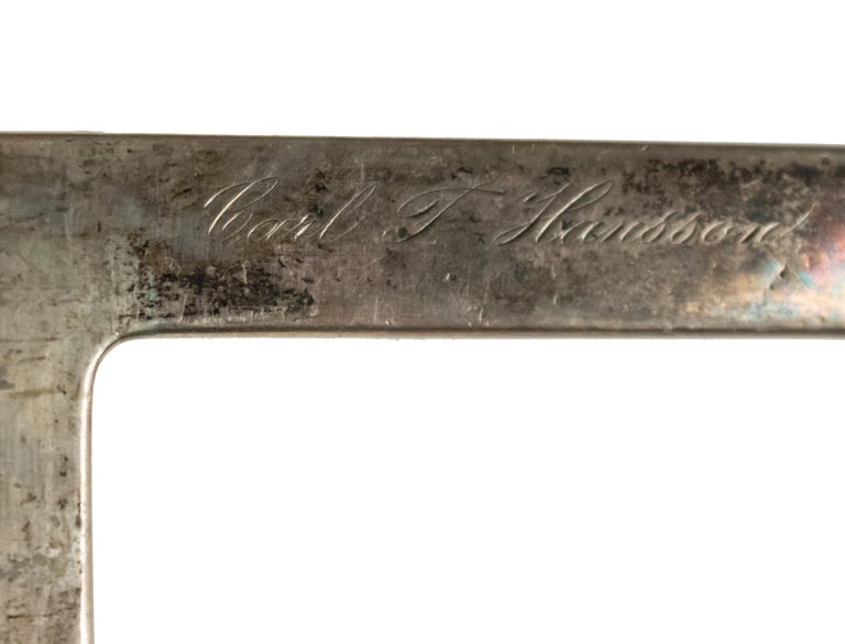 Swedish Edwardian Ebony and Silver Cane For Sale at 1stDibs