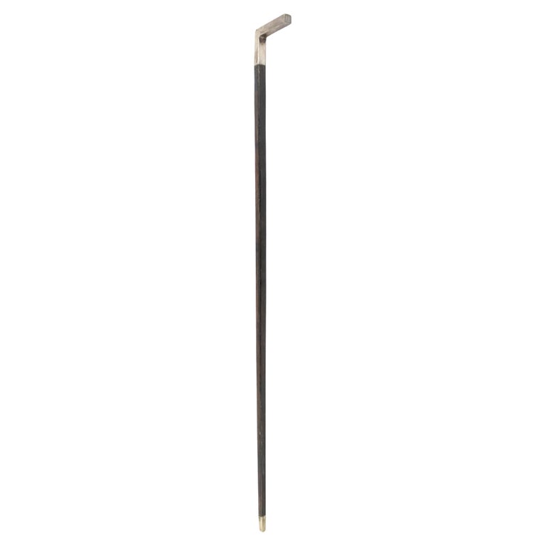 Swedish Edwardian Ebony and Silver Cane For Sale at 1stDibs