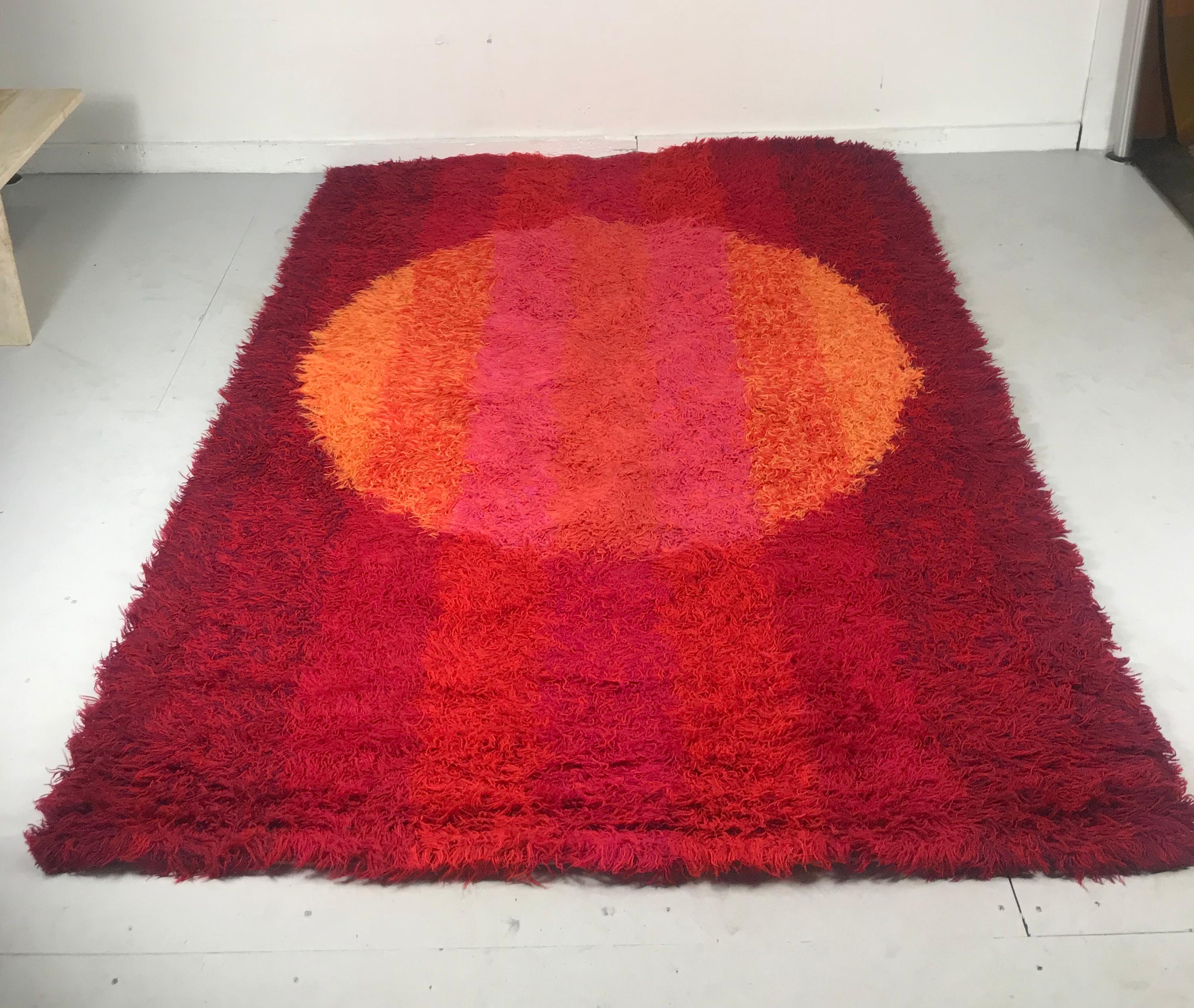 Swedish Ege Rya Rug "Kosmos" Blekingerya Attributed to Marianne Richter ...