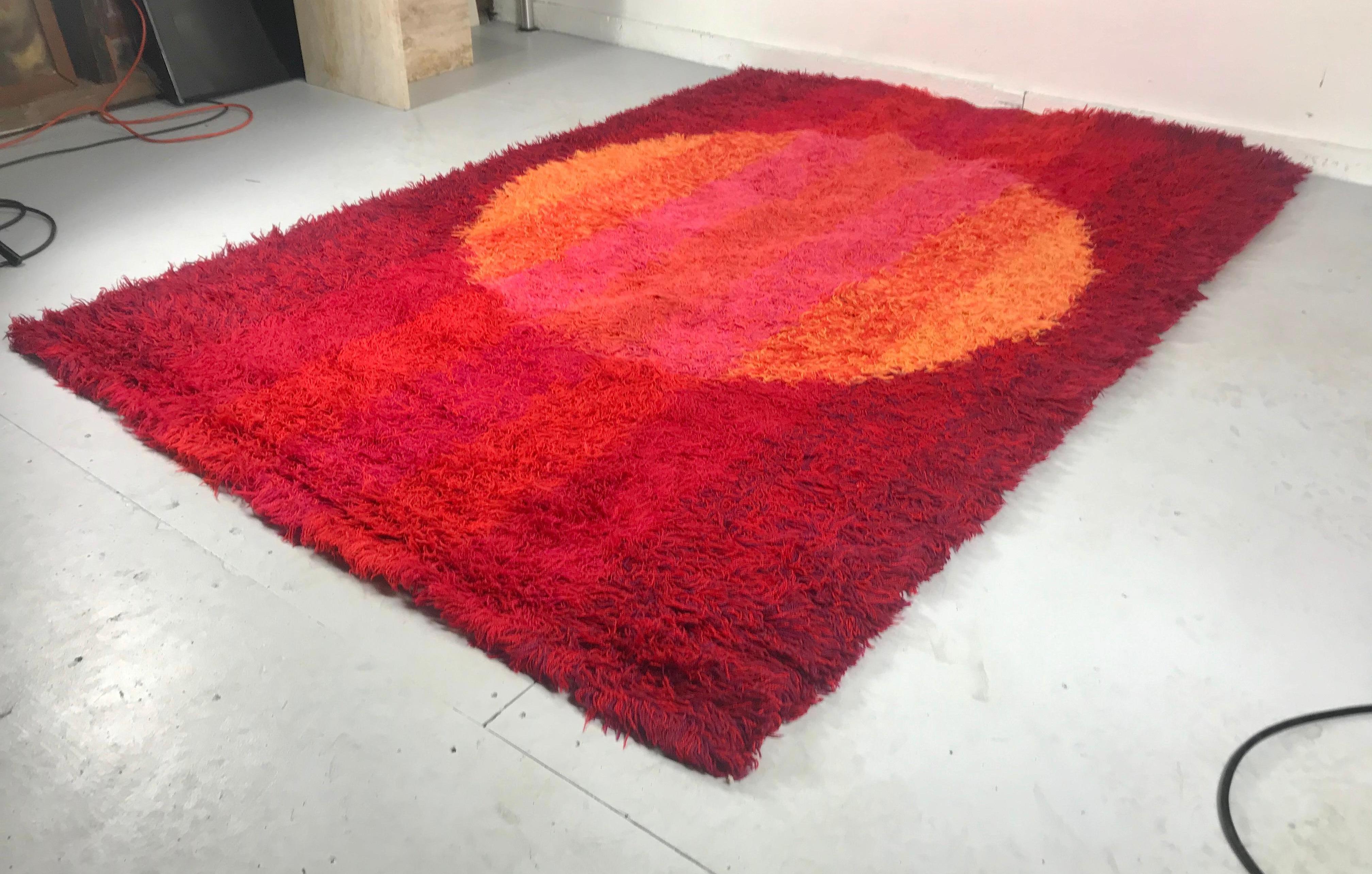 Swedish Ege Rya Rug "Kosmos" Blekingerya Attributed to Marianne Richter ...