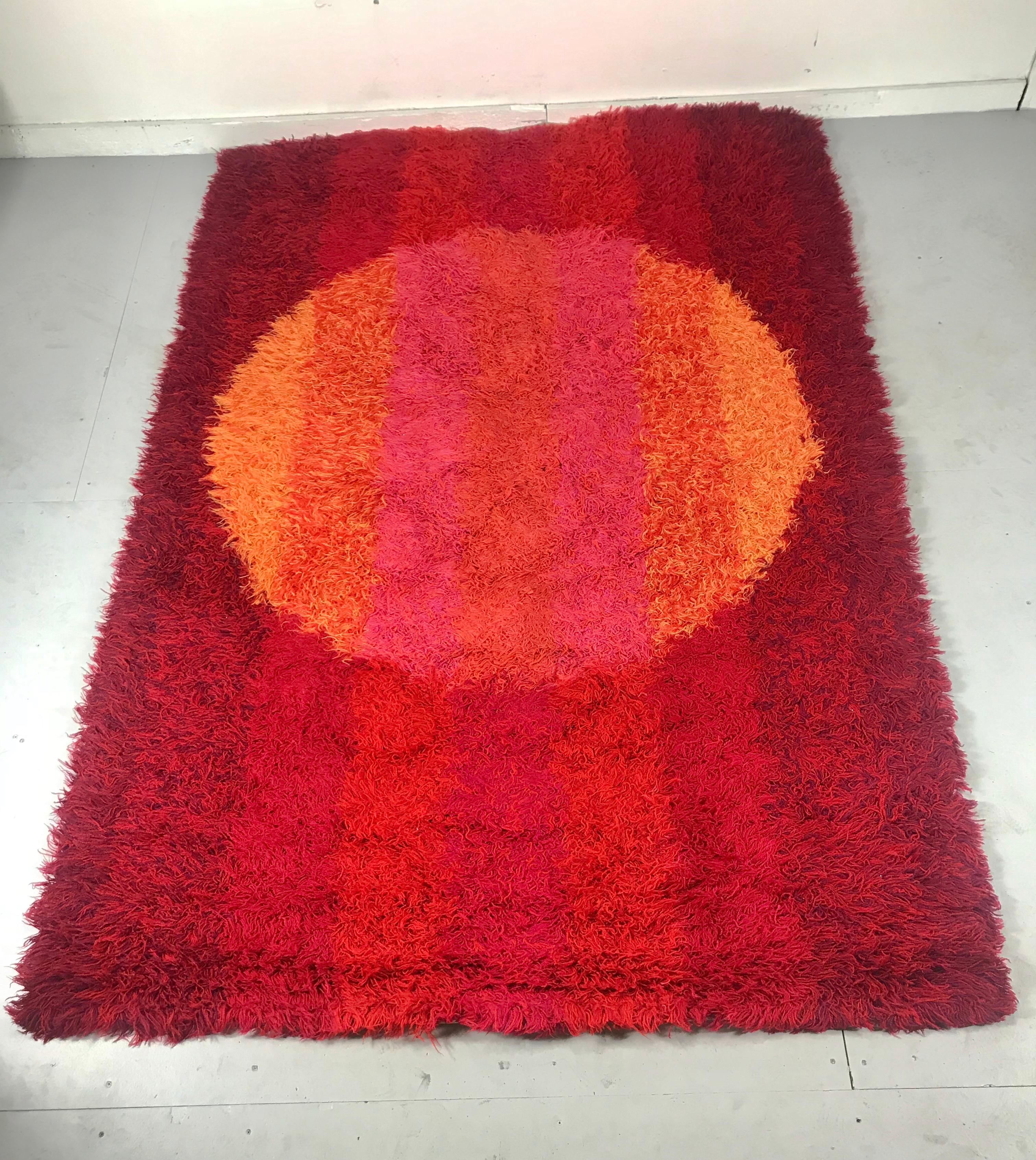 Swedish Ege Rya Rug "Kosmos" Blekingerya Attributed to Marianne Richter ...