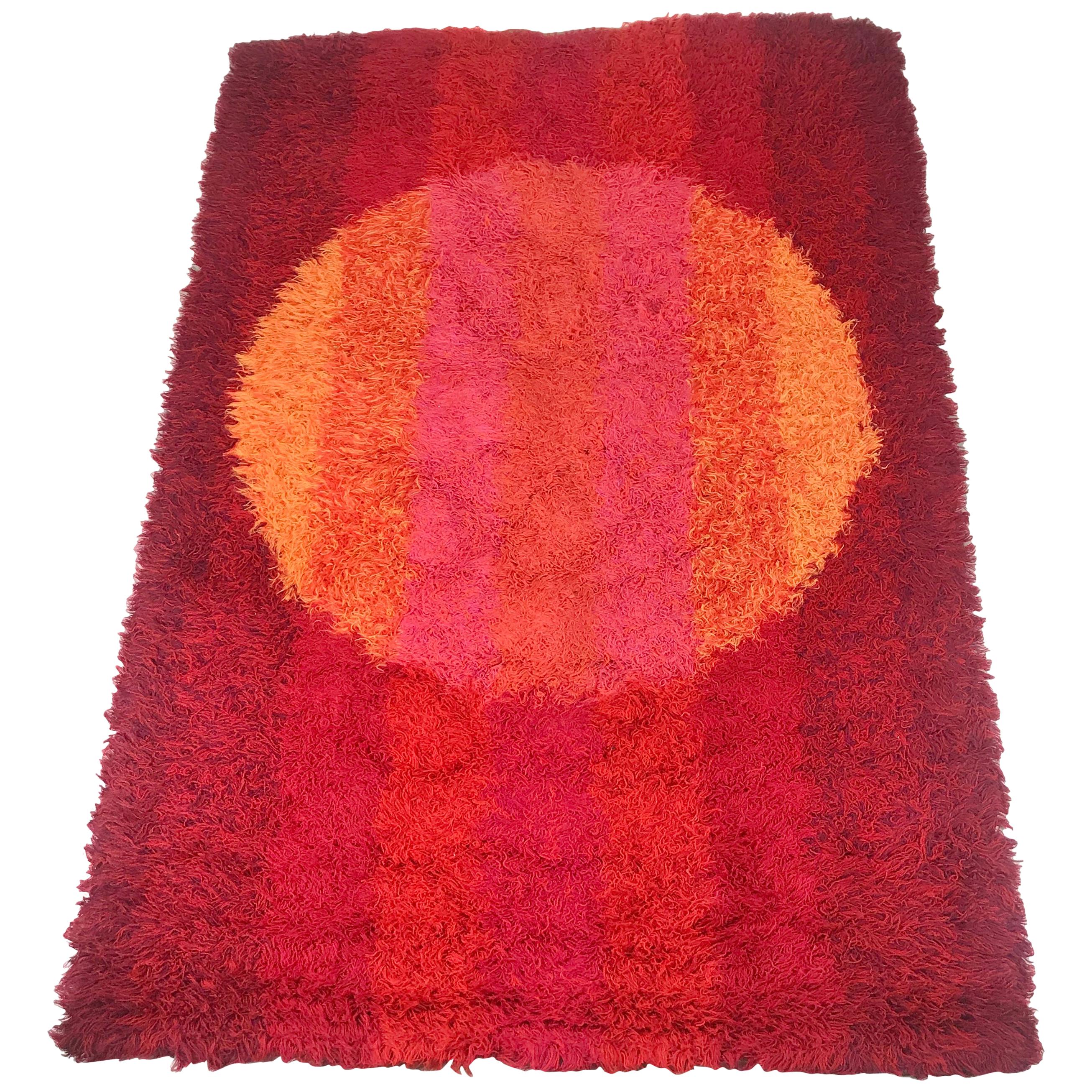 Swedish Ege Rya Rug "Kosmos" Blekingerya Attributed to Marianne Richter ...