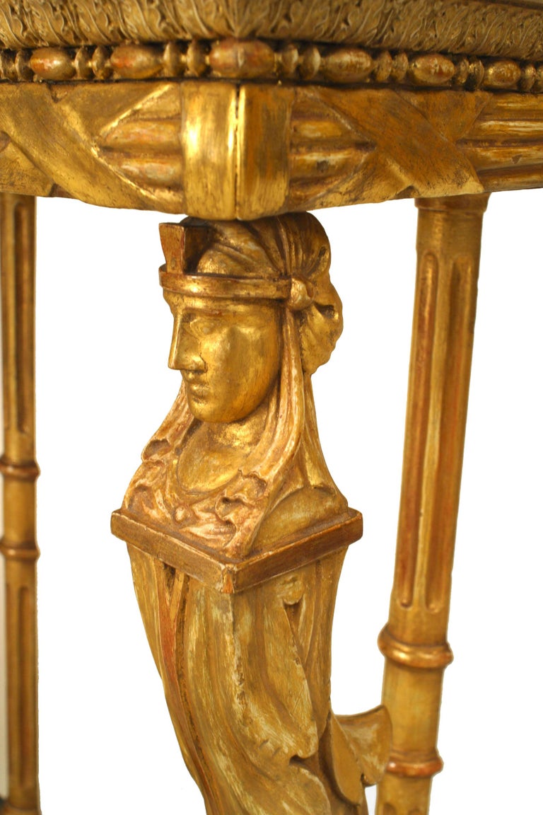 Swedish Empire Console Table With Egyptian Detail For Sale at 1stDibs
