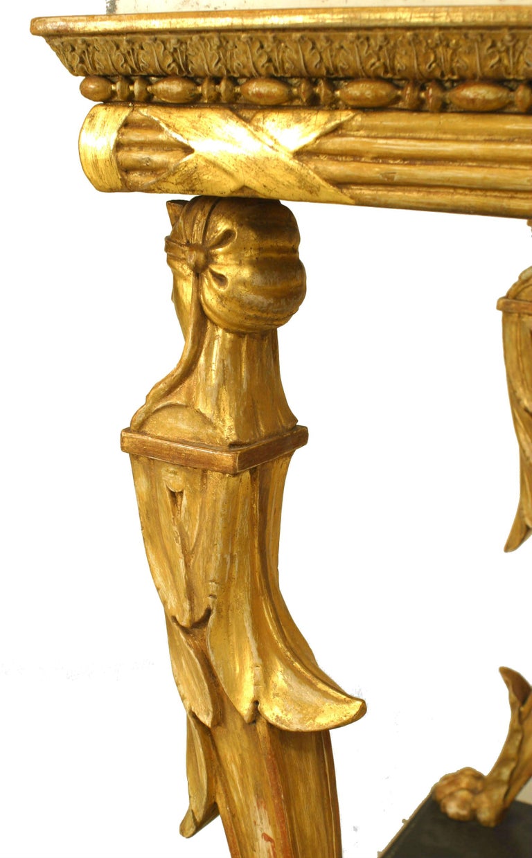 Swedish Empire Console Table With Egyptian Detail For Sale at 1stDibs