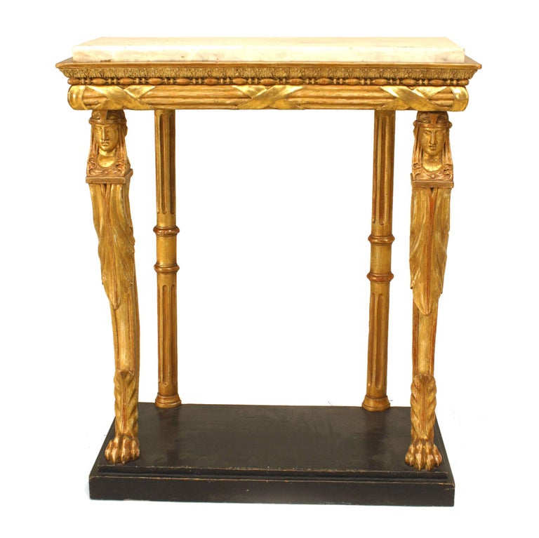 Swedish Empire Console Table With Egyptian Detail For Sale at 1stDibs