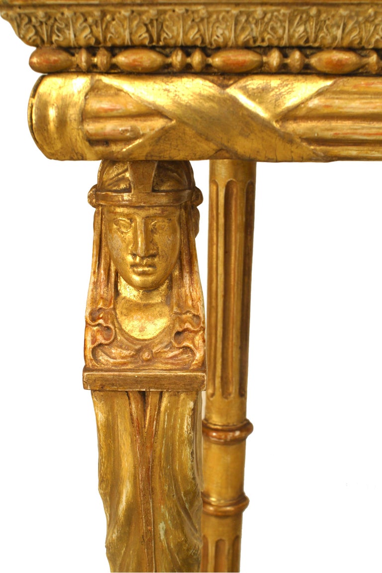 Swedish Empire Console Table With Egyptian Detail For Sale at 1stDibs