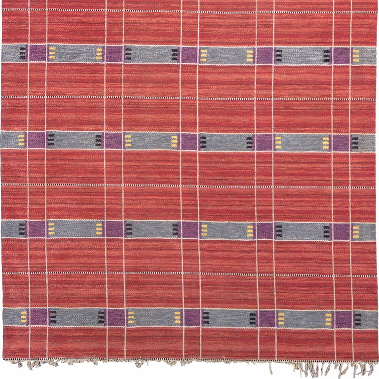 Swedish Flat-Weave Rug, 1950 For Sale at 1stDibs