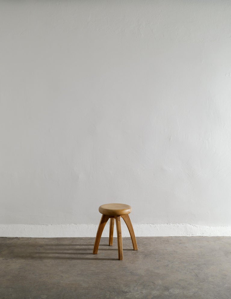 Swedish Mid Century Four Legged Stool in Solid Pine, 1970s For Sale at ...
