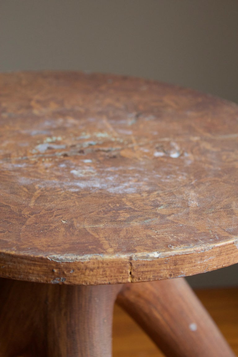 Swedish, Freeform Stool, Wood, Sweden, C. 1940s For Sale at 1stDibs