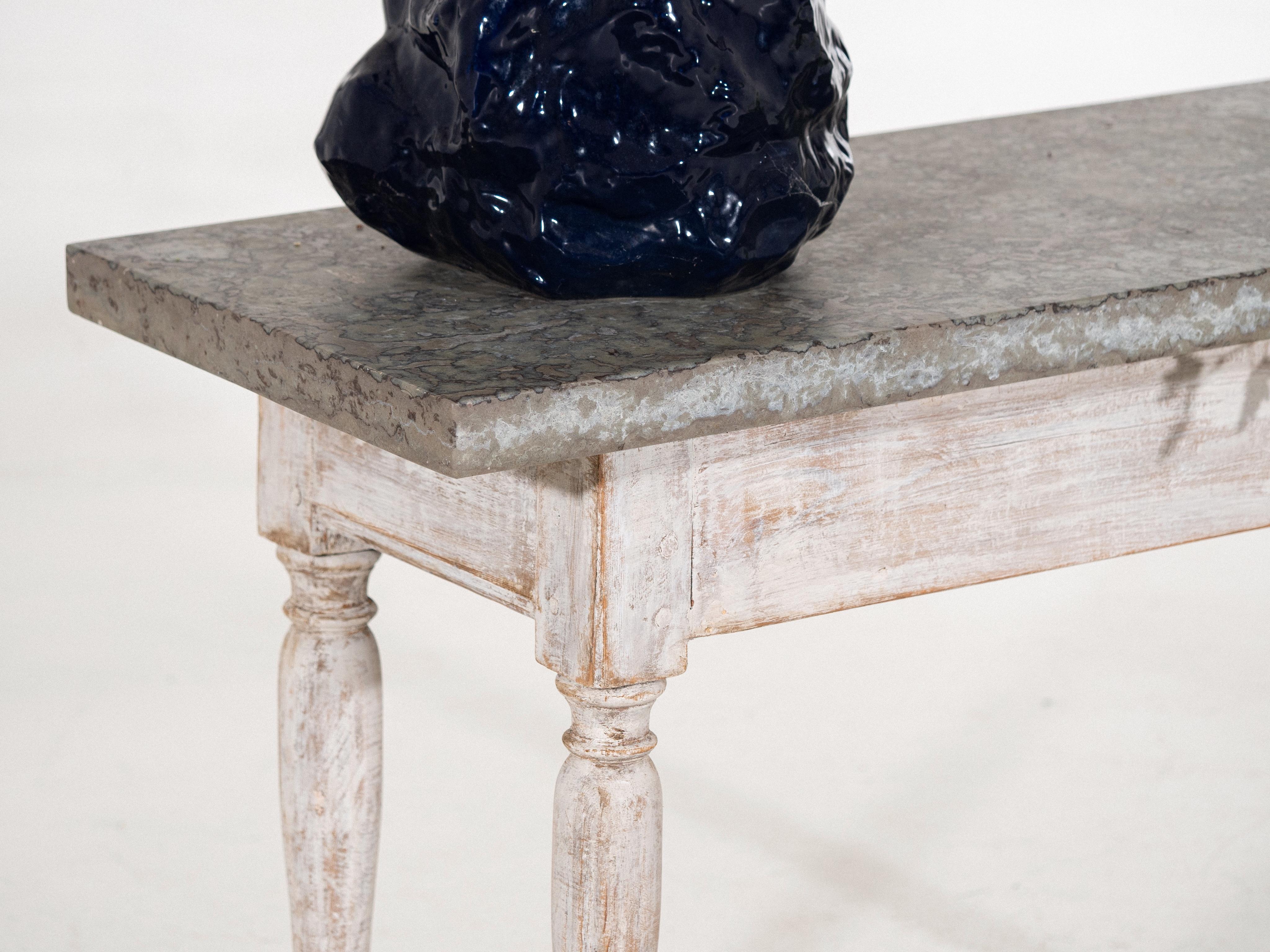 Swedish freestanding stone top table, circa 1750. For Sale at 1stDibs