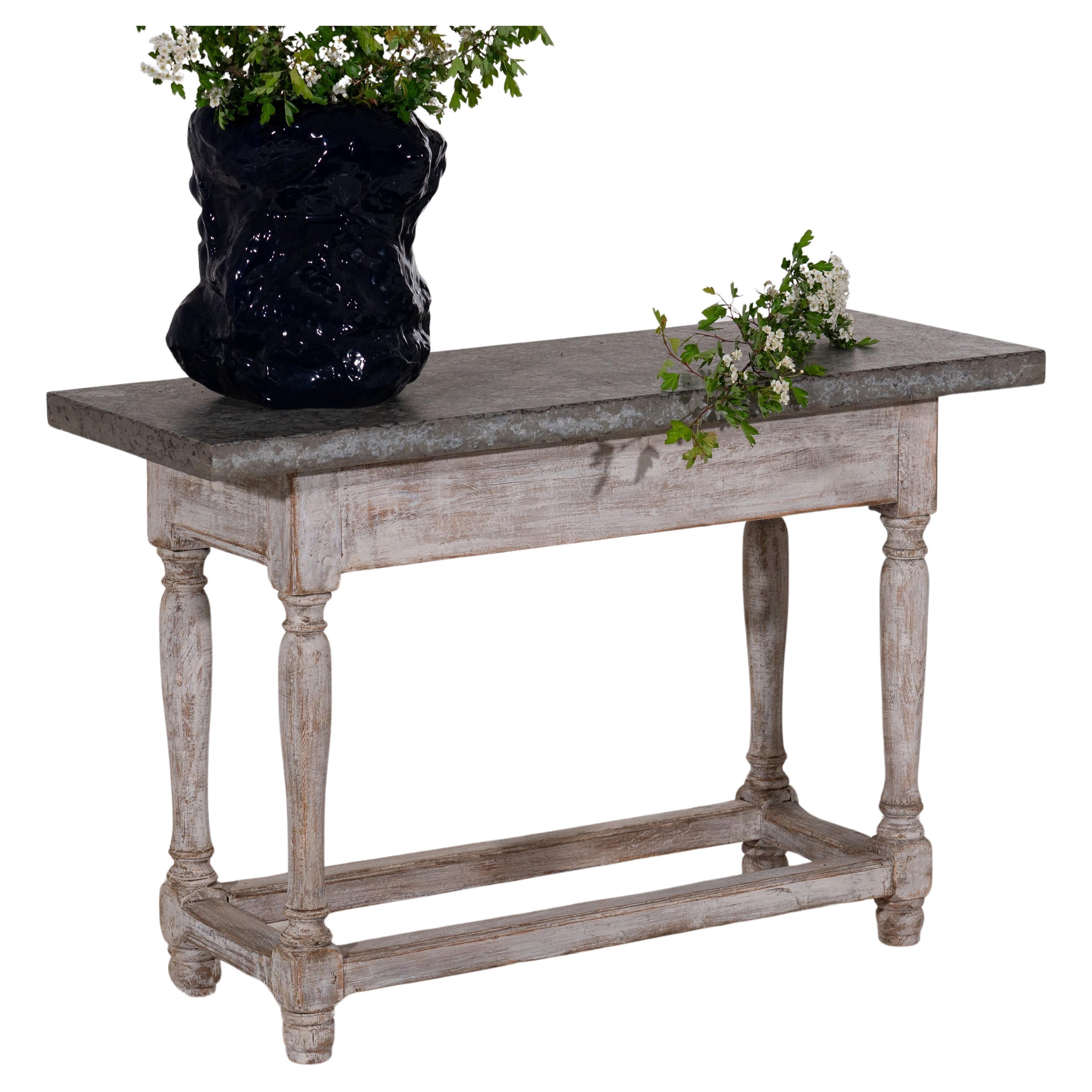 Swedish freestanding stone top table, circa 1750. For Sale at 1stDibs