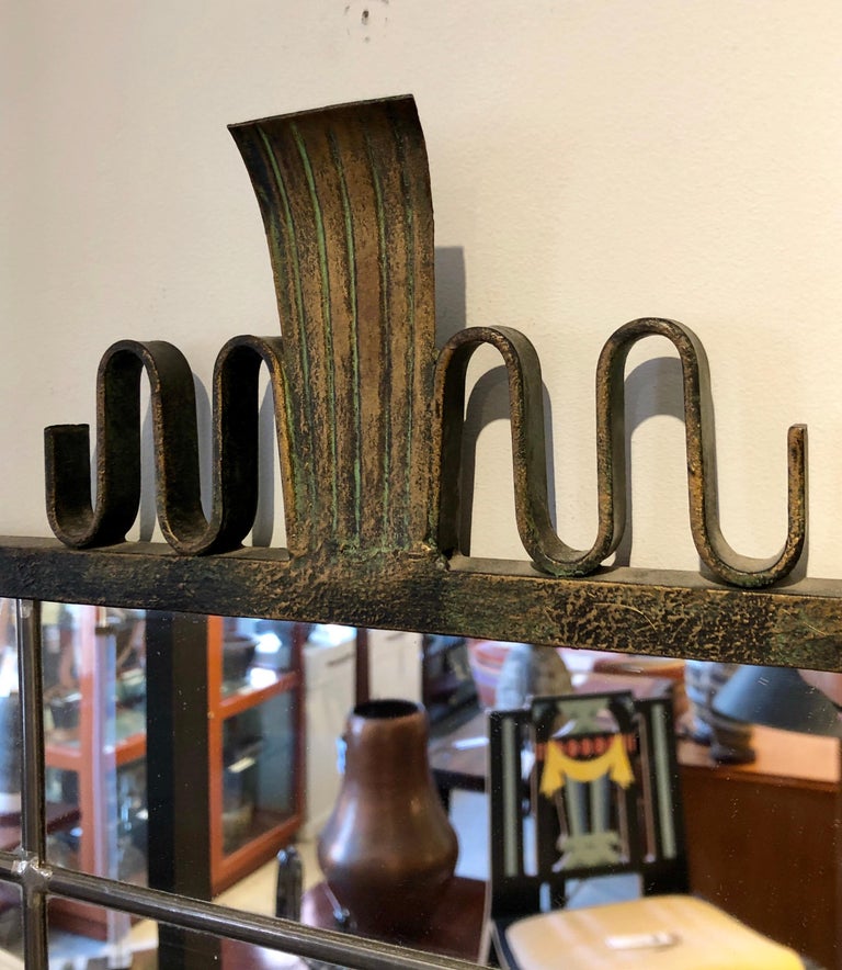 Swedish Grace Period Bronze Mirror at 1stDibs