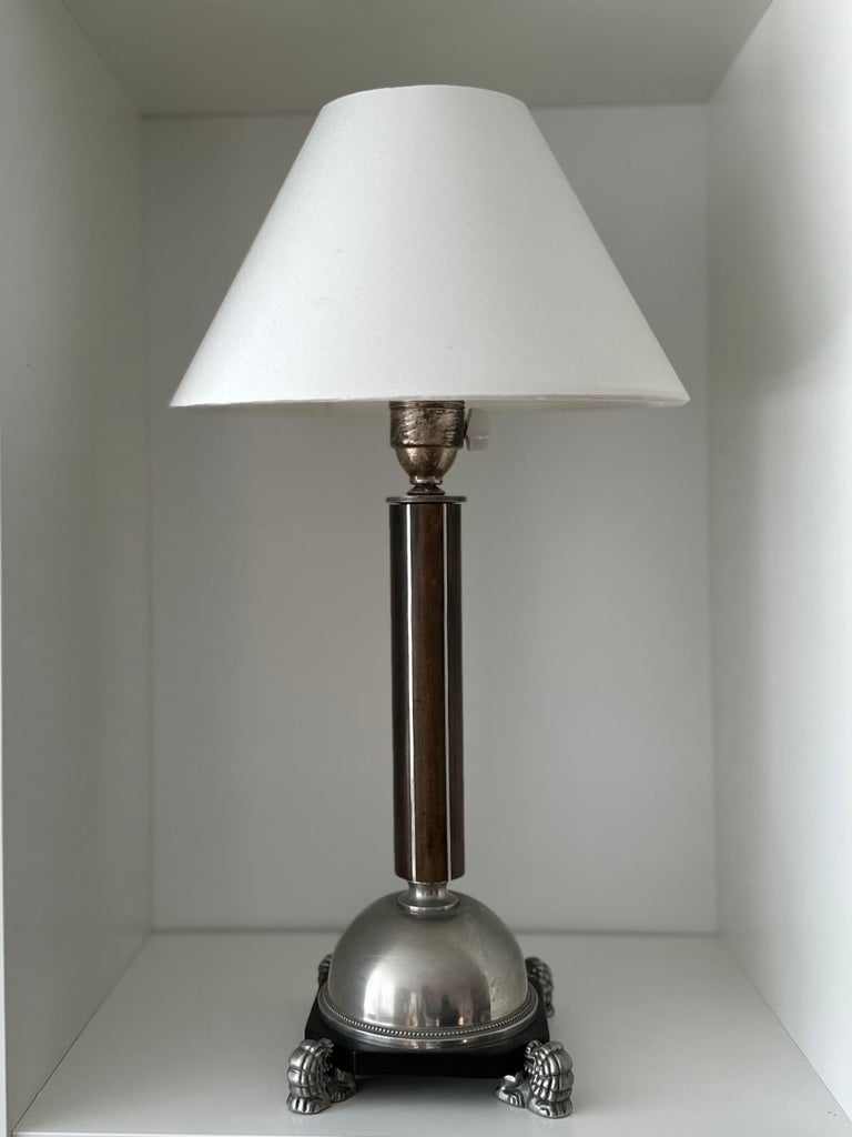 Swedish Grace Pewter Table Lamp Likely by Anna Petrus, C.G. Hallberg ...