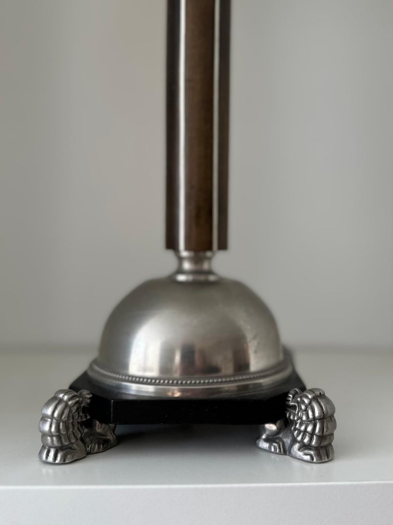 Swedish Grace Pewter Table Lamp Likely by Anna Petrus, C.G. Hallberg ...