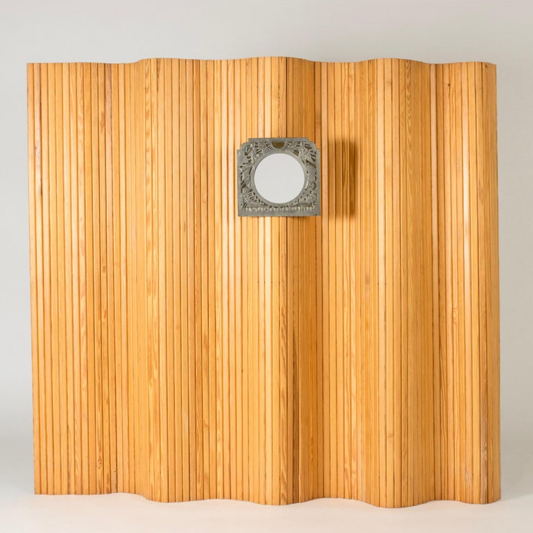 Swedish Grace Vintage Pewter Wall Mirror, Sweden, 1920s For Sale at 1stDibs