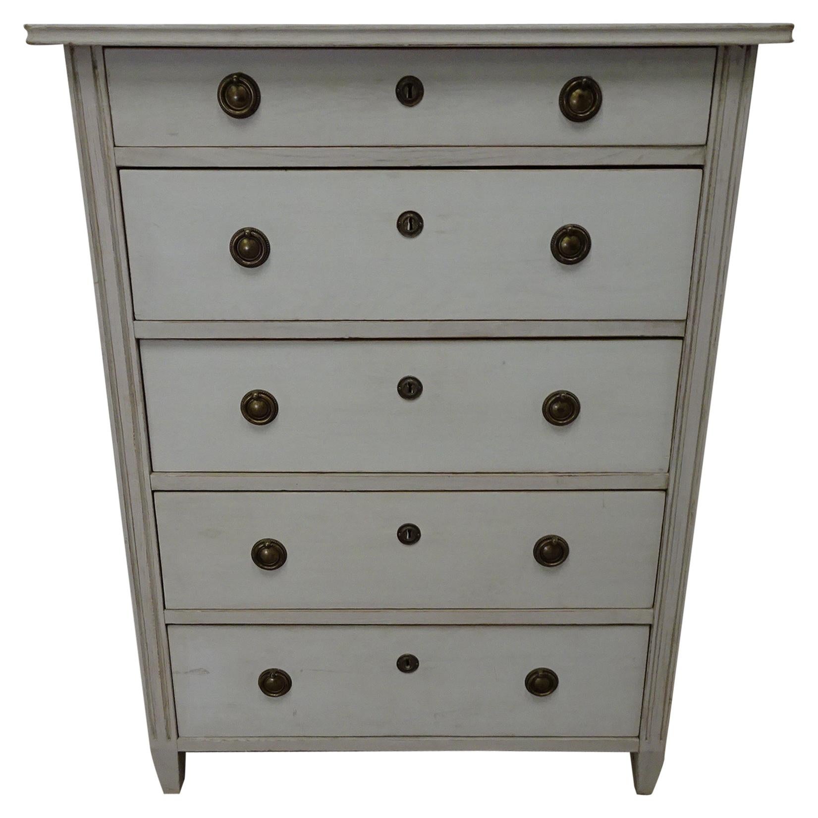 Antique 5 Drawer Wood Dresser - 2 For Sale on 1stDibs