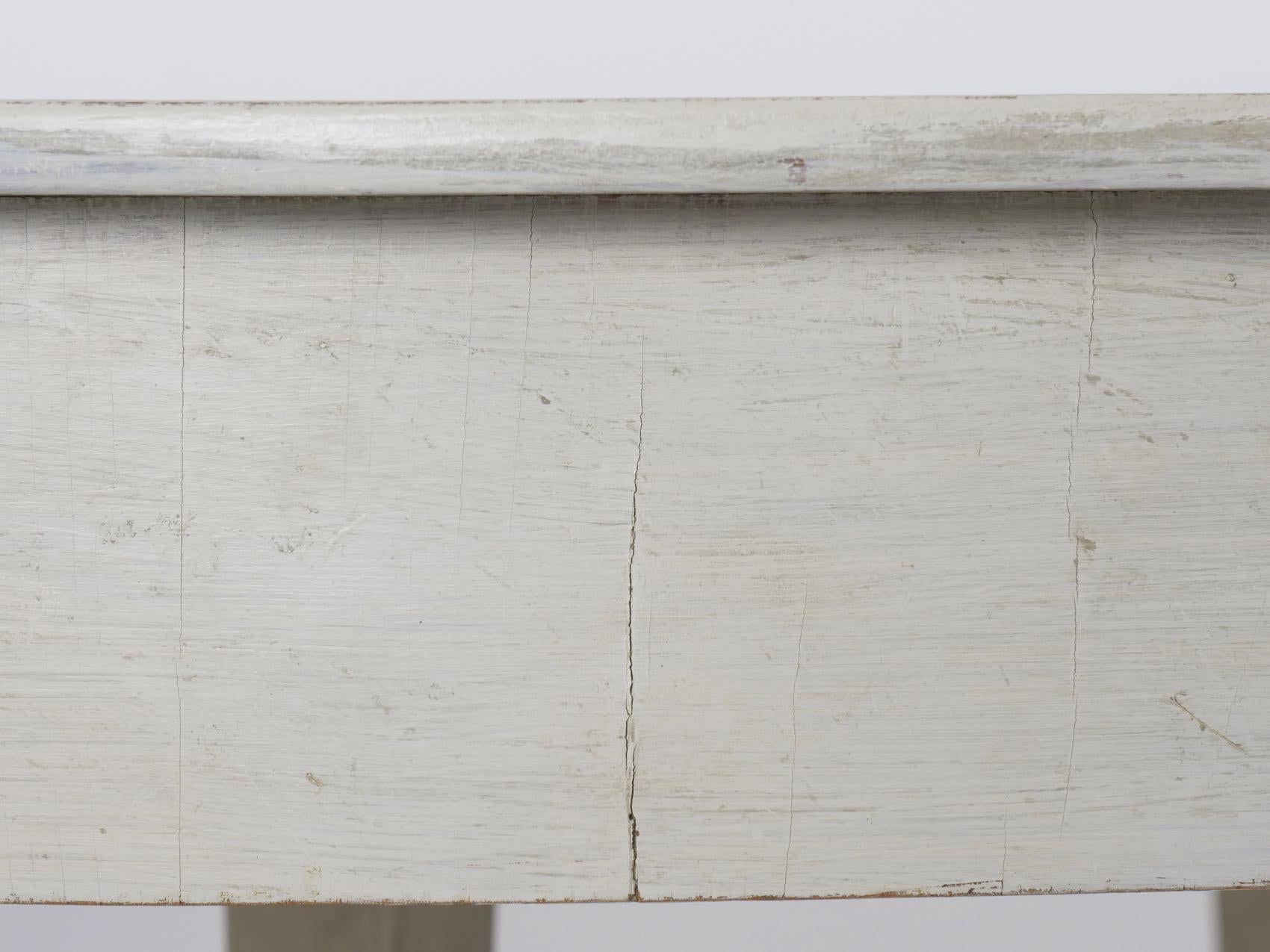 Swedish Gustavian Antique White Painted Dining Table at 1stDibs ...